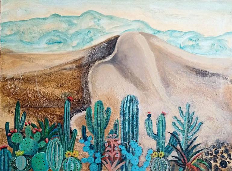 Desert Odyssey Painting by Nalini Cook | Saatchi Art