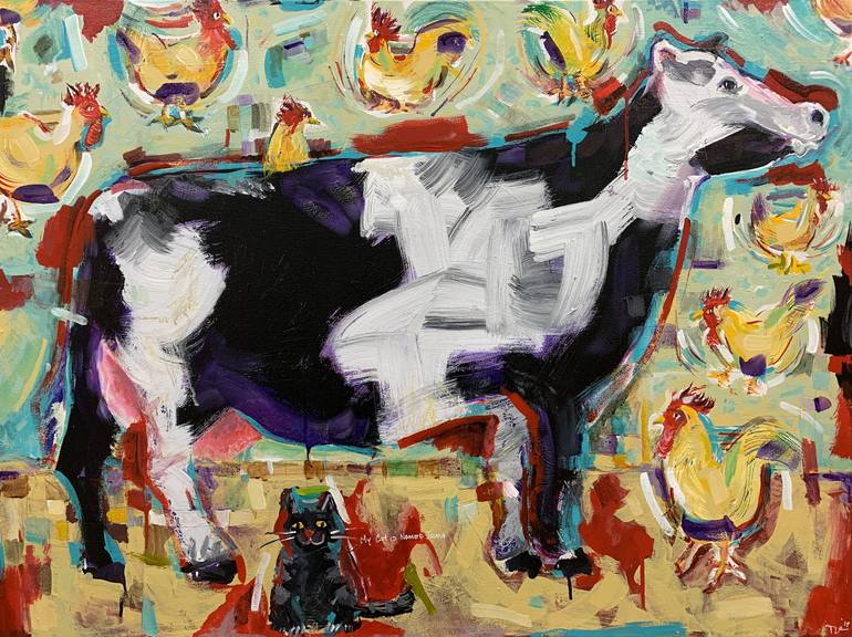 My Cat is Named Irma Painting by Ted Meyer | Saatchi Art