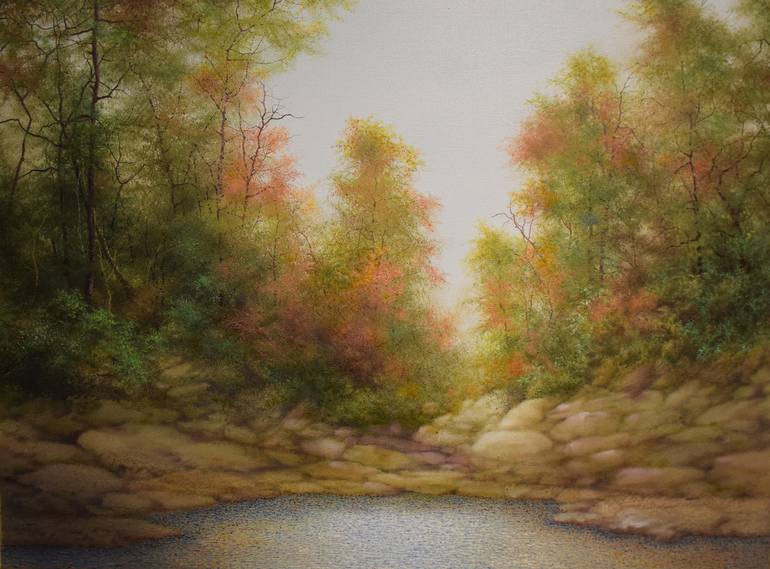 Hiker‘s Destination Painting by Jerry Sauls | Saatchi Art