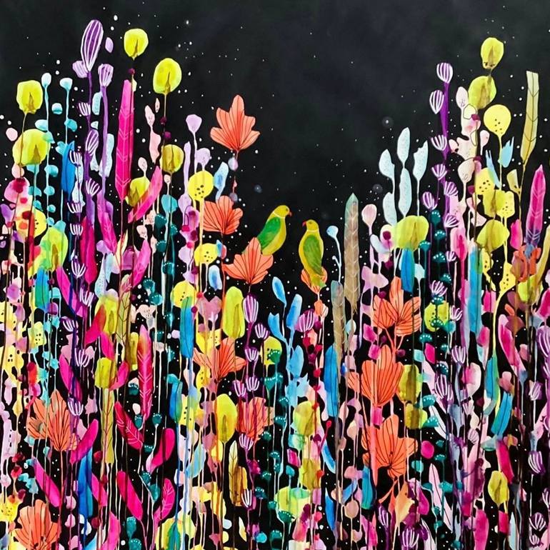 Luna llena (full moon) Painting by Sylvie Demers | Saatchi Art