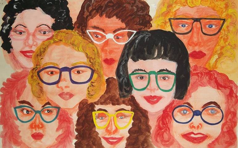 Behind the Lenses Drawing by Mary Royo | Saatchi Art