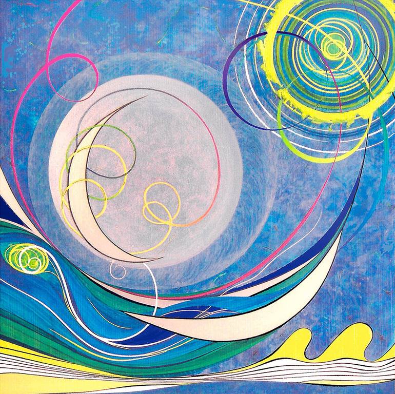 Wave/Particle Painting by Norma Jean Squires | Saatchi Art