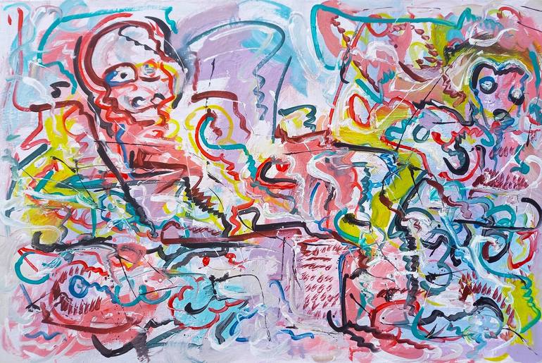 Messed up situation Painting by Anton Rakun | Saatchi Art