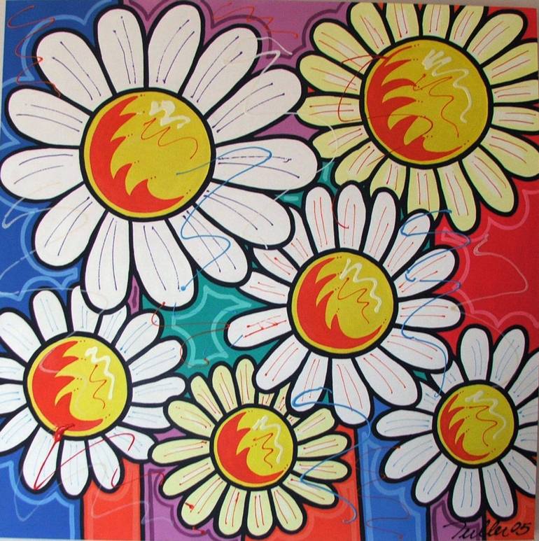 Daisy Painting by Mrcio Tuller Espsito | Saatchi Art