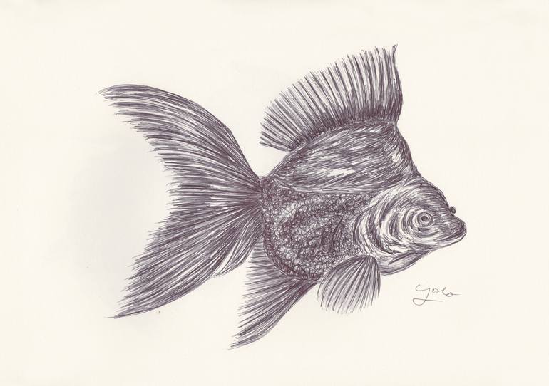 BALLPEN FISH 6 Drawing by Ballpointpen Illustrator | Saatchi Art