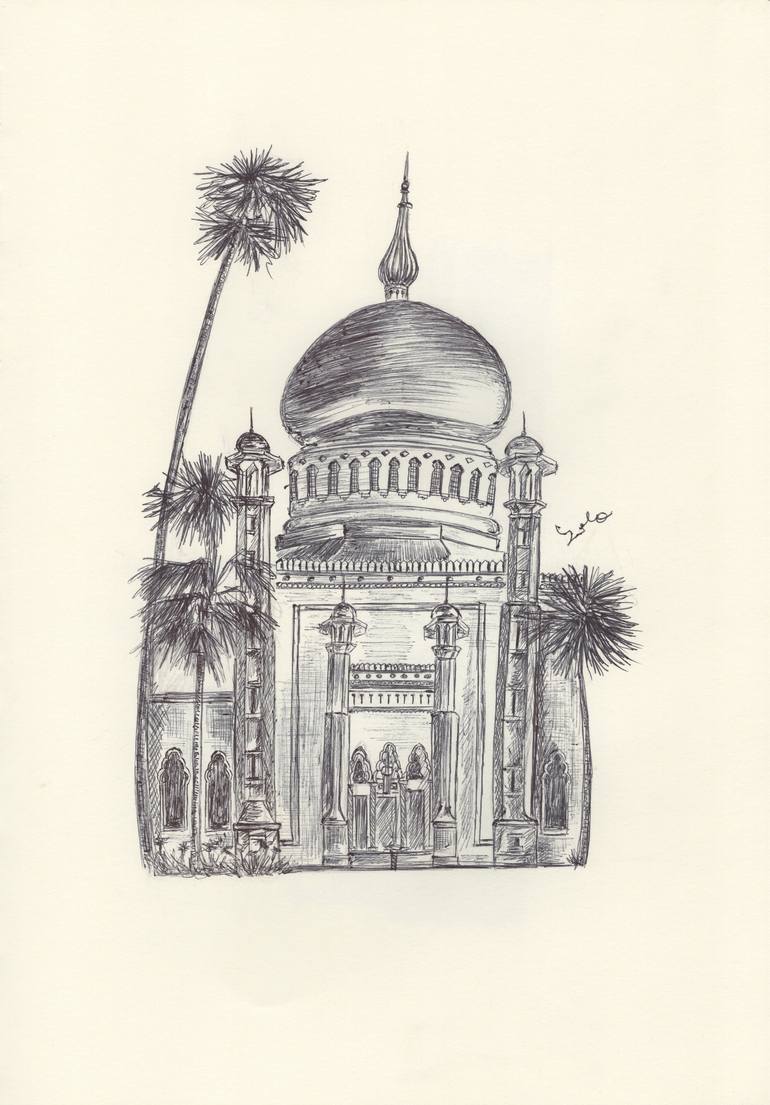 BALLPEN BRUNEI 3 Drawing by Ballpointpen Illustrator | Saatchi Art