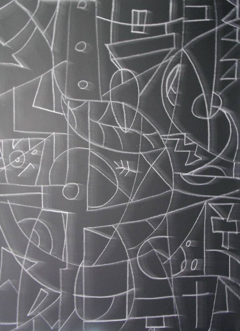 White Line Abstract Drawing by EDan Barker | Saatchi Art