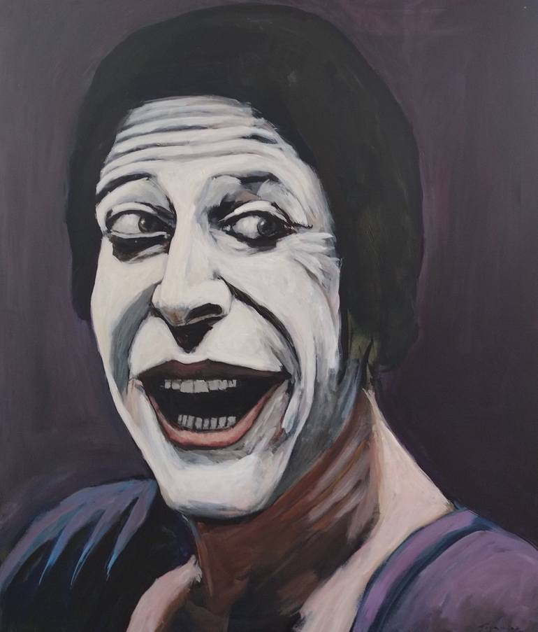 Marcel Marceau Painting by Bogdan Țigan | Saatchi Art