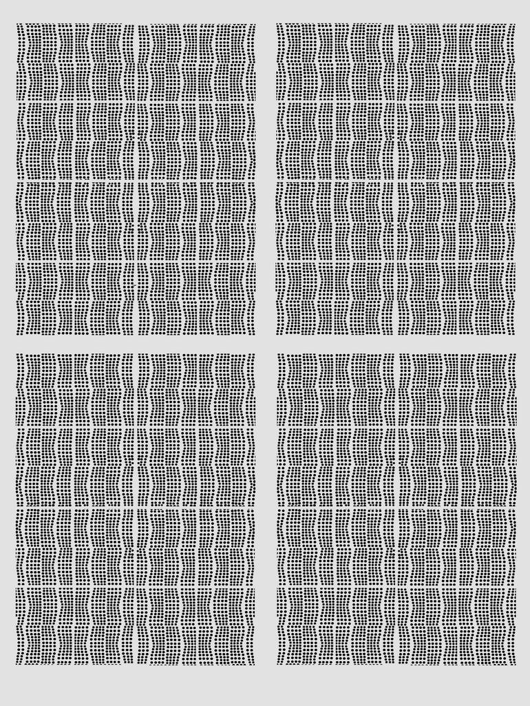 4 Dot Panels in Window Frame Drawing by Heather Bolton | Saatchi Art