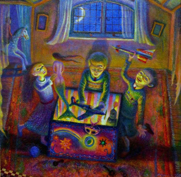 The Box in the Attic Painting by Mark Burrell | Saatchi Art