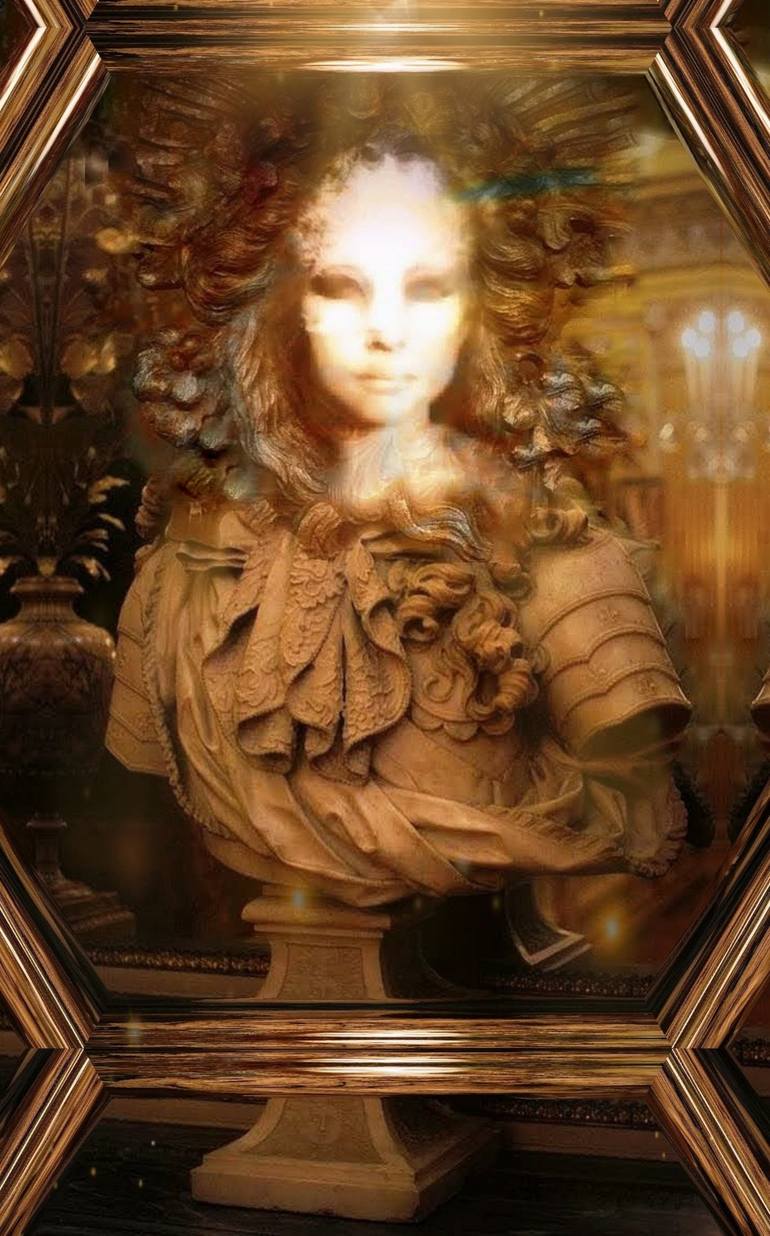 SELF PORTRAIT-THE SUN KING-BAROQUE Mixed Media by madalina bita ...