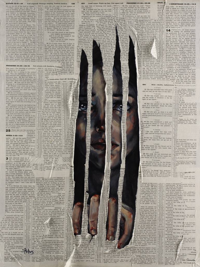 Gods Word? Or Mans? Collage by Sara Riches | Saatchi Art