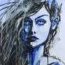 Emotion in Blue Painting by Sara Riches | Saatchi Art
