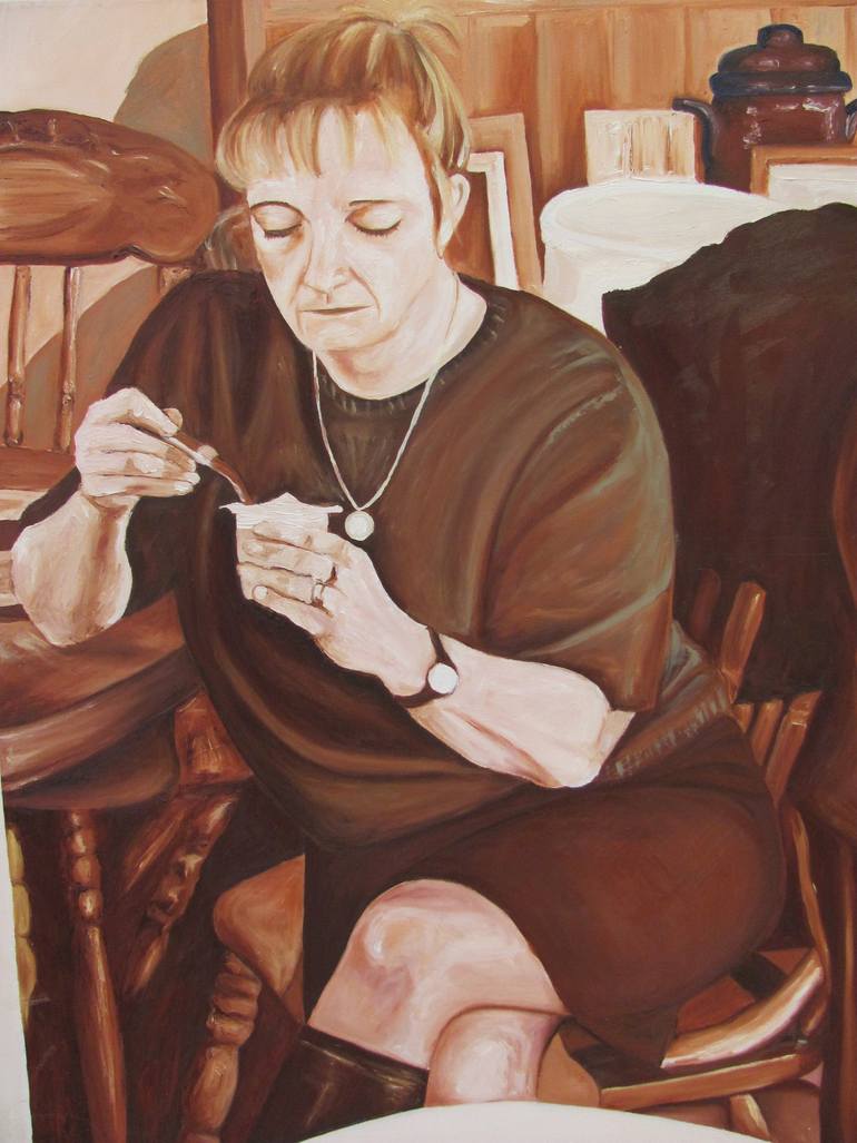 The Yoghurt Lady Painting by Amy Cummins | Saatchi Art
