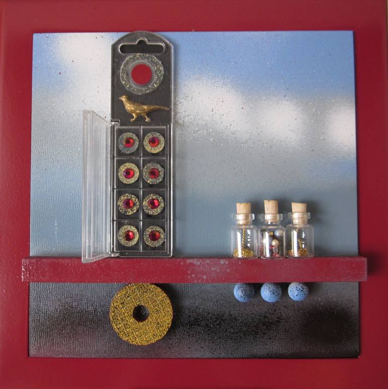 Red Horizon Collage by Jeff Roberts | Saatchi Art