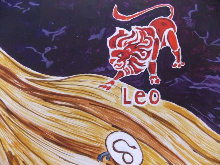 Zodiac series_LEO Painting by Lazaro Hurtado Atienza | Saatchi Art