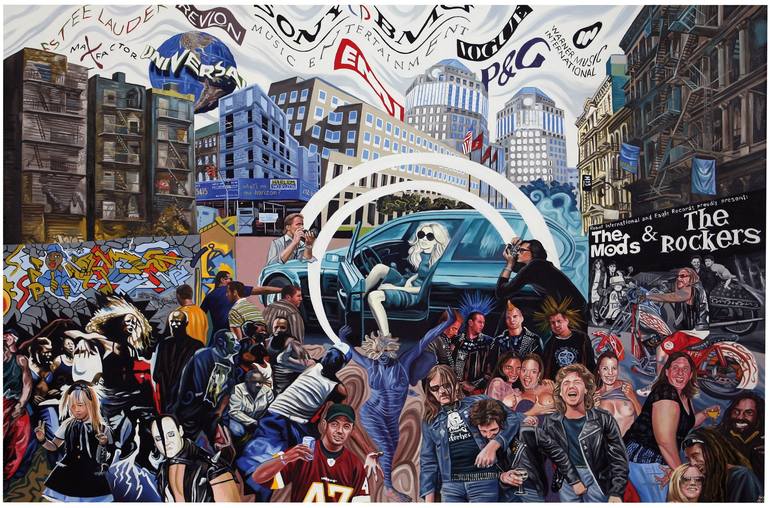 subcultures Painting by Walter Bortolossi | Saatchi Art