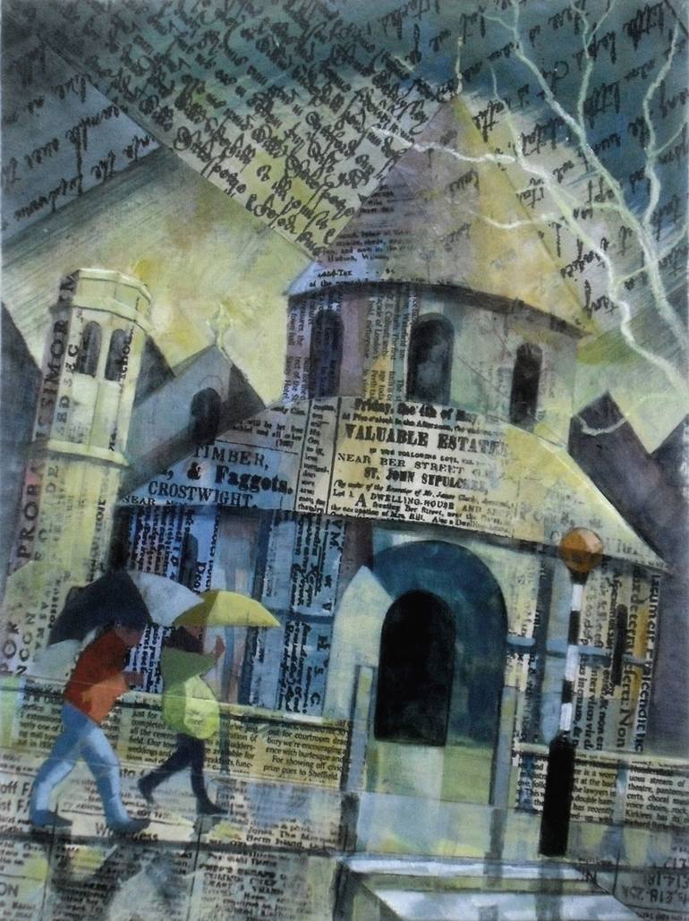 the Round Church, Cambridge Collage by John Tordoff | Saatchi Art