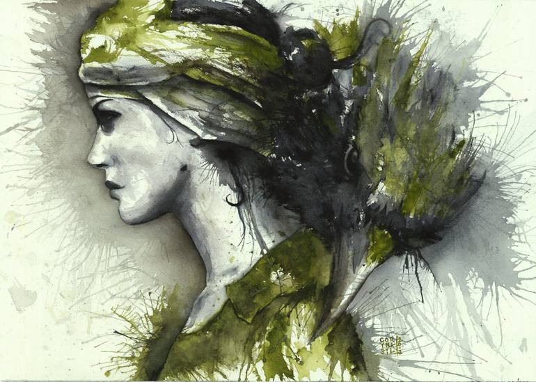 The Shades of Her Spirit Painting by Cory Basil | Saatchi Art