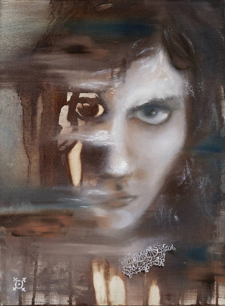 Where the Ghost Meets the Muse SOLD Painting by Cory Basil | Saatchi Art