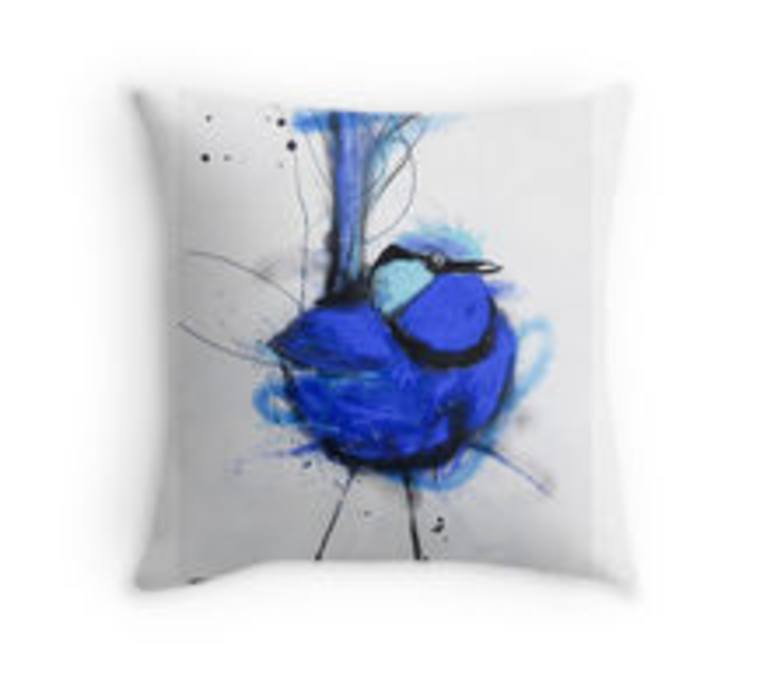Splendid Blue Wren Painting by Art Sobrane | Saatchi Art
