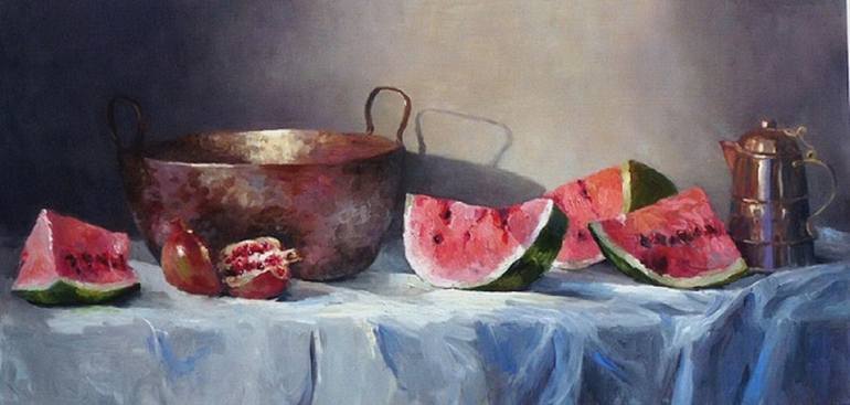 Sandías Painting by Inés Carod | Saatchi Art