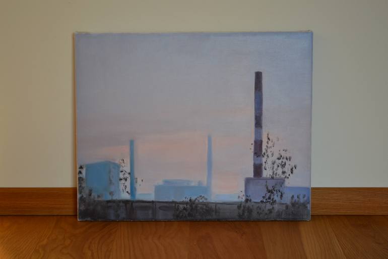Chimneys 2 Painting by Marta Zamarska | Saatchi Art