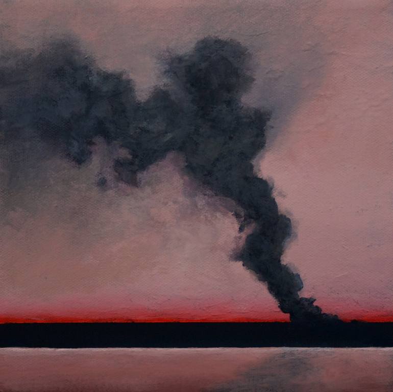 Gray Plume Painting by Michael Paul Miller | Saatchi Art