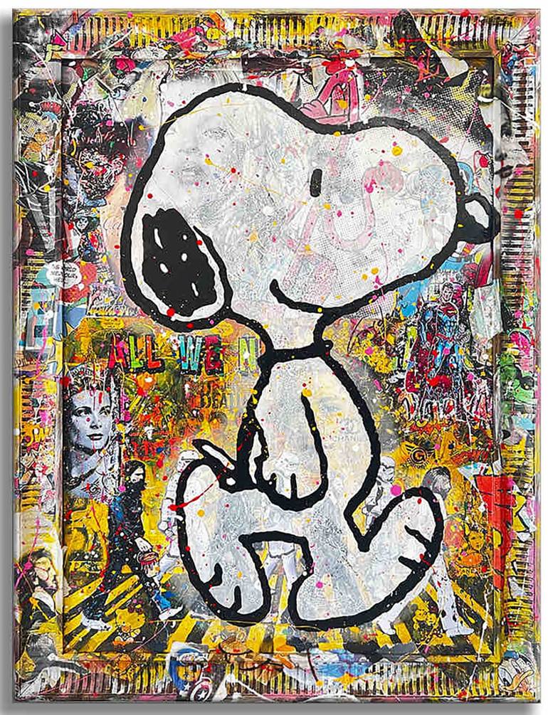Snoopy runway – Original Painting on canvas Painting by GARDANI ART ...