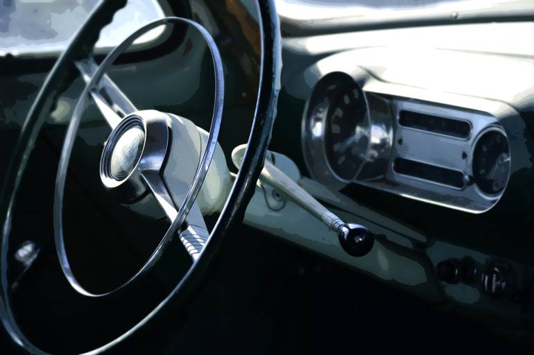 antique car interior Photography by greg loudon | Saatchi Art