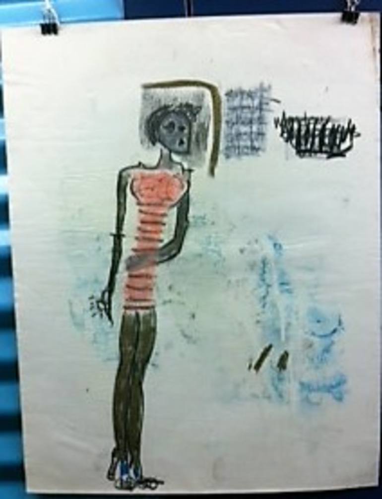 belly ache girl always Drawing by Eric Watson | Saatchi Art