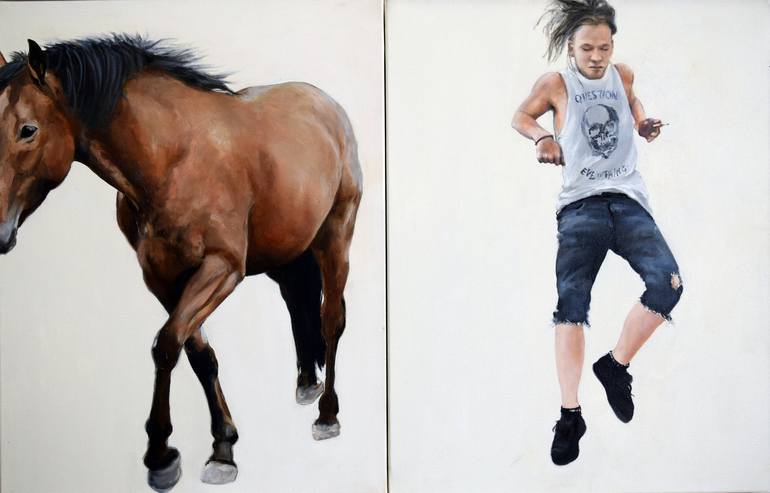 White Men Can't Jump as Much as Plummet 2 Painting by Chris Stevens ...