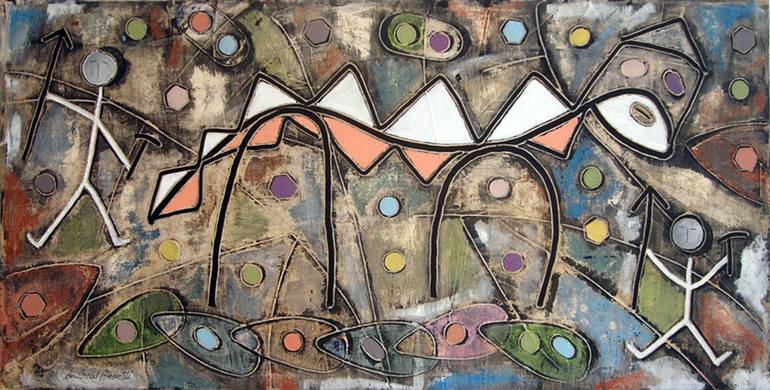 Scena di caccia Painting by Andrea Benetti | Saatchi Art