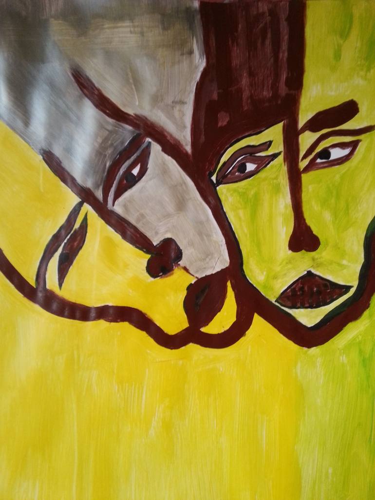 Zusammen Painting by Salah Seif | Saatchi Art