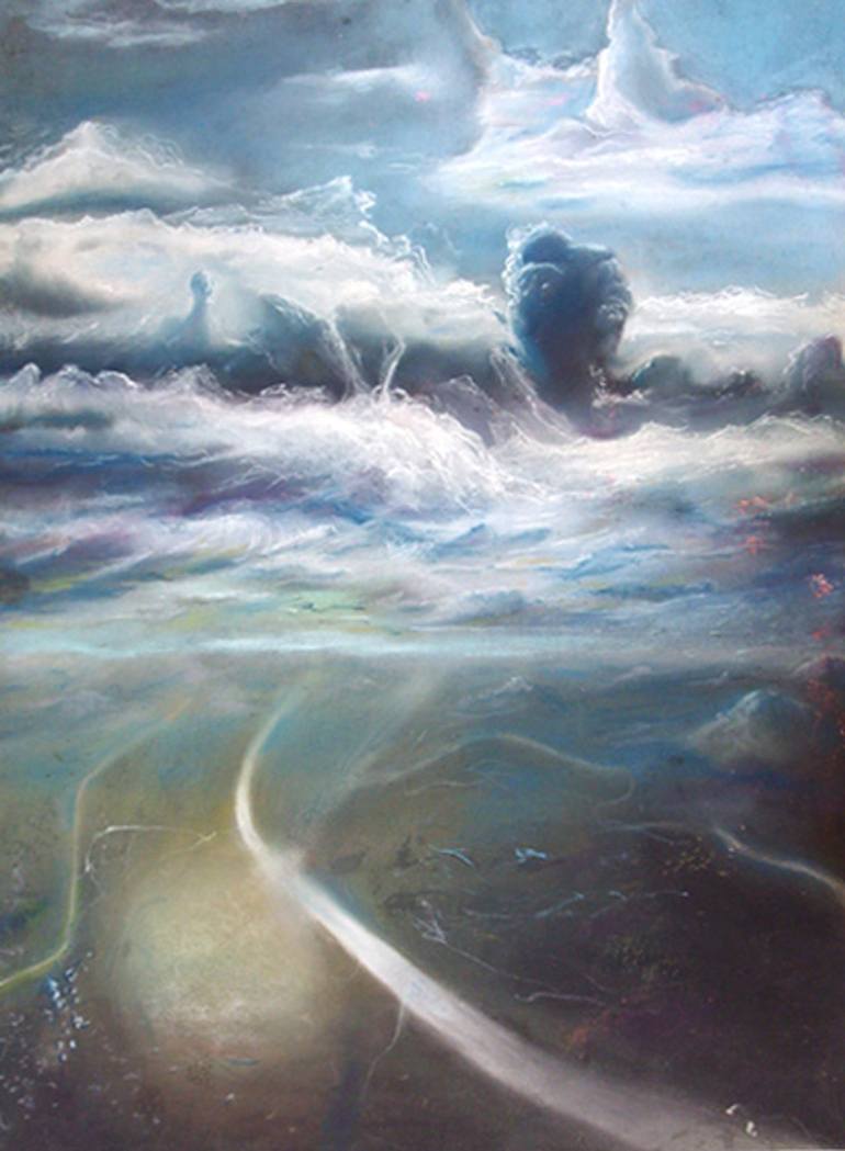 Two Worlds Drawing by leonard aitken | Saatchi Art