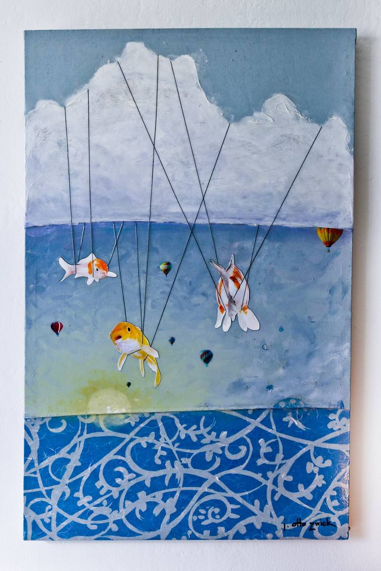 Flying Fish Collage by Joseph Zwick | Saatchi Art