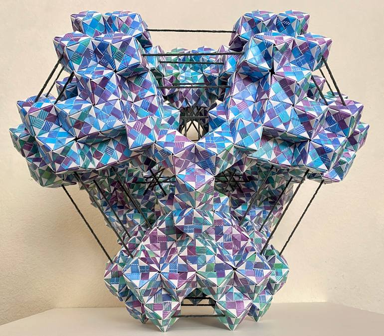 Origami Textile Geometric Linear Dissection Sculpture by Vance Houston ...