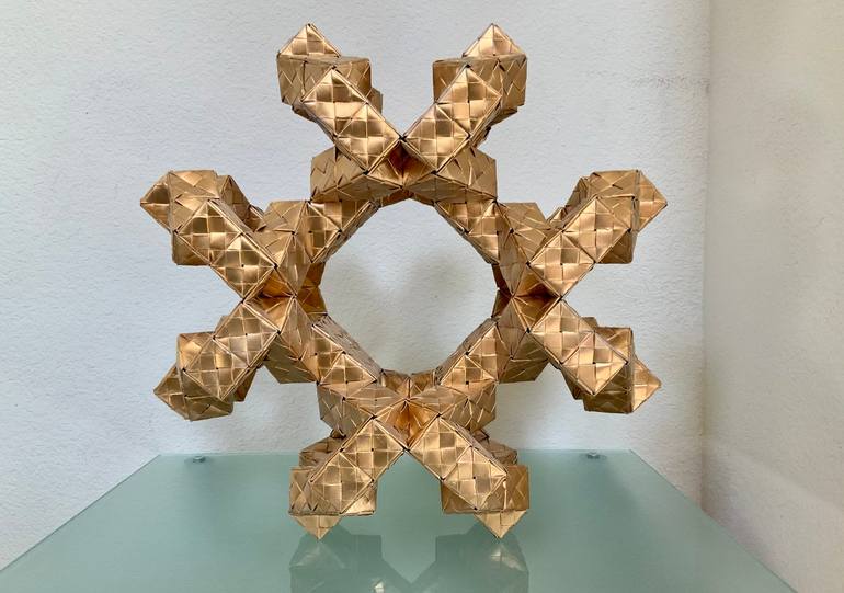 Twisted Cubes Organic Origami Design Interwoven Paper Art Sculpture by ...