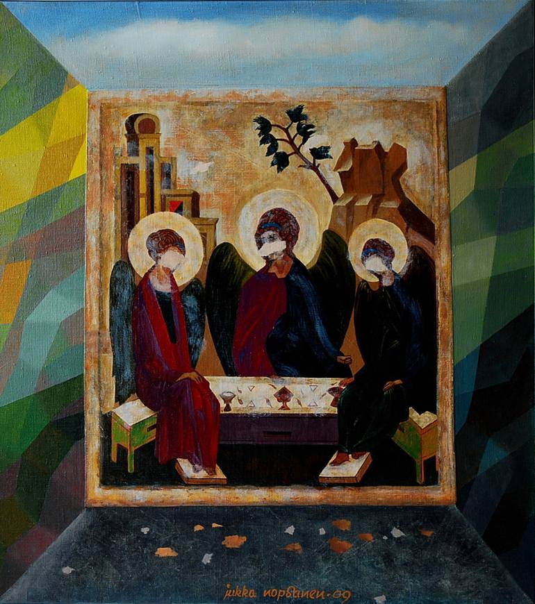 Three Angels Painting by Jukka Nopsanen | Saatchi Art