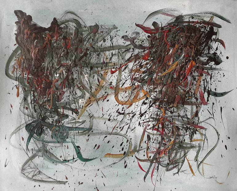 Male and Female Painting by Hong Zheng | Saatchi Art