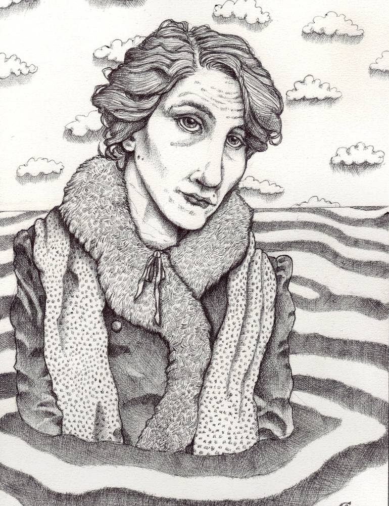 Women in Water: Ms. Obsourne is Forlorn Drawing by Savannah Schroll Guz ...