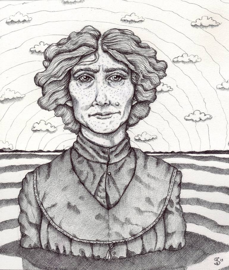 Women in Water: Freckled Mrs. Goldsmith (Sold) Drawing by Savannah ...