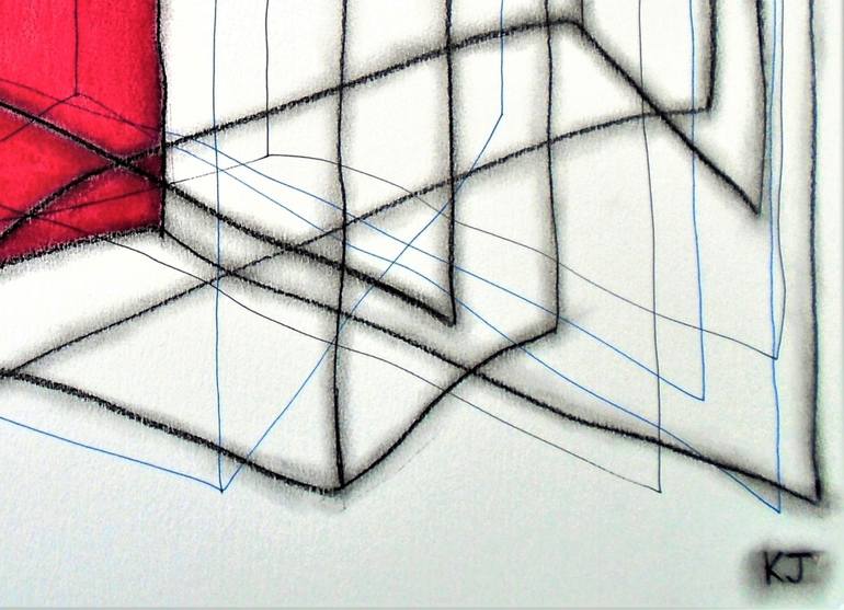 Red Square Drawing by Kevin Jones | Saatchi Art United Kingdom