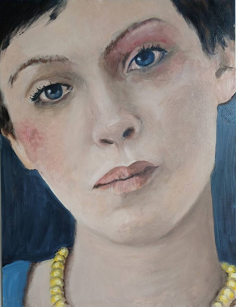 After the fight - Edith Painting by Regine Kuschke | Saatchi Art
