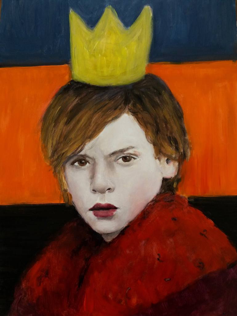 king child | Fur Painting by Regine Kuschke | Saatchi Art