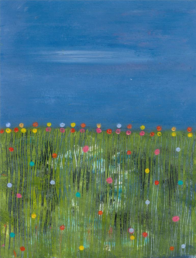 field in springtime Painting by Wendy Plotkin-mates | Saatchi Art