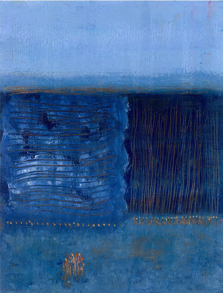 mysterious blue Painting by Wendy Plotkin-mates | Saatchi Art