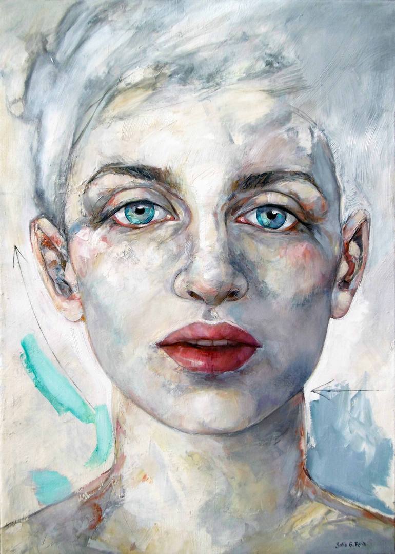 The mirror. Painting by Sofia G Ruiz | Saatchi Art