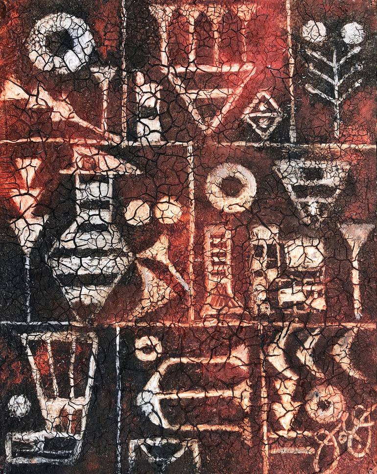 cuneiform 2. Painting by Jason Lincoln Jeffers | Saatchi Art