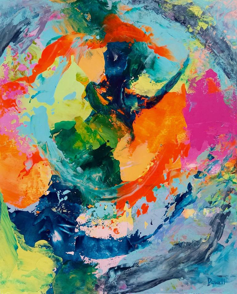 Riding the Wave of Happiness Painting by Jill Dowell | Saatchi Art